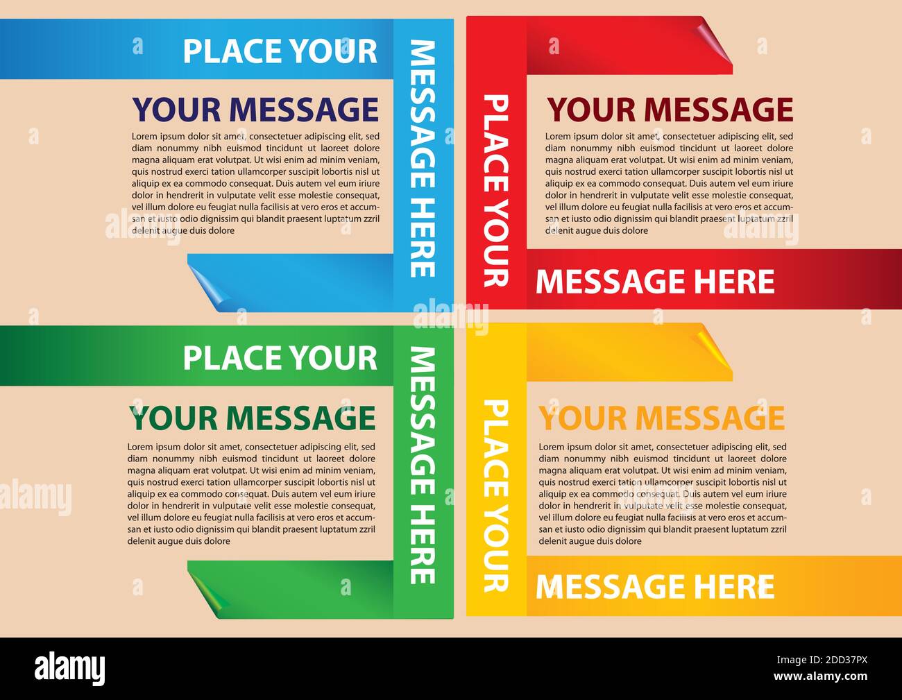 Paper folding Vector Layout Design Template with area for texts Stock ...