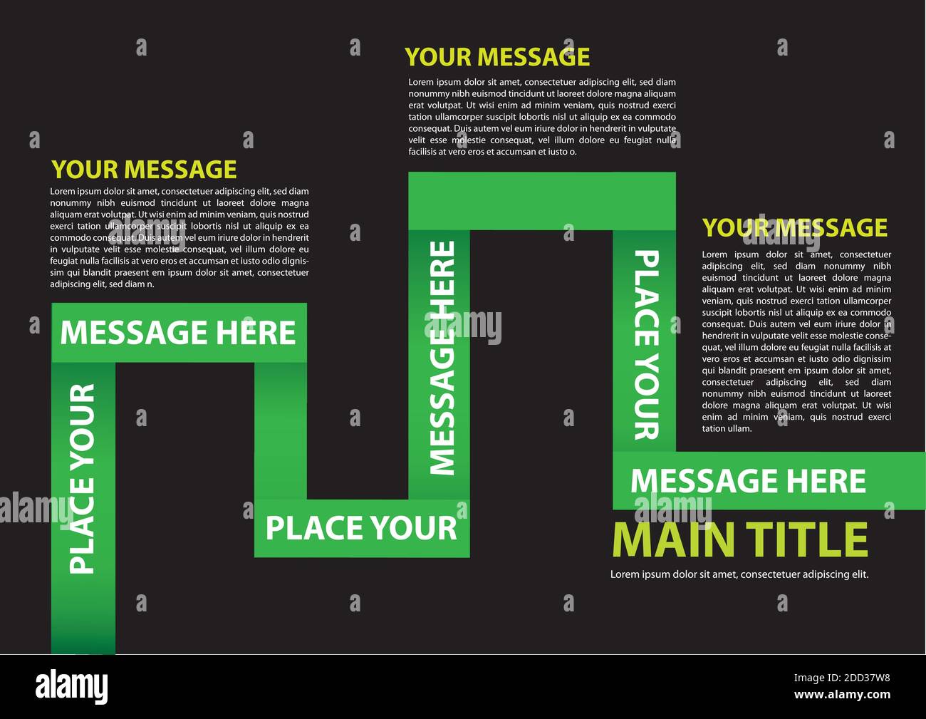 Paper folding Vector Layout Design Template with area for texts Stock ...