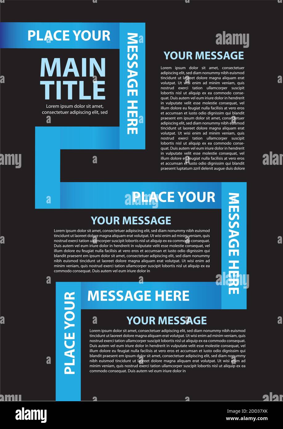 Paper folding Vector Layout Design Template with area for texts Stock ...