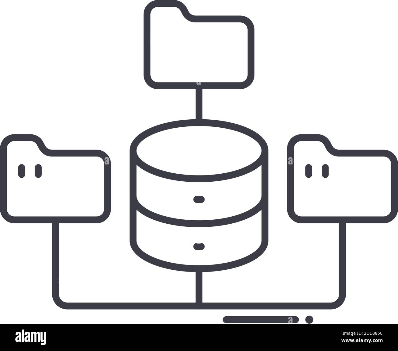 Organization chart icon, linear isolated illustration, thin line vector ...