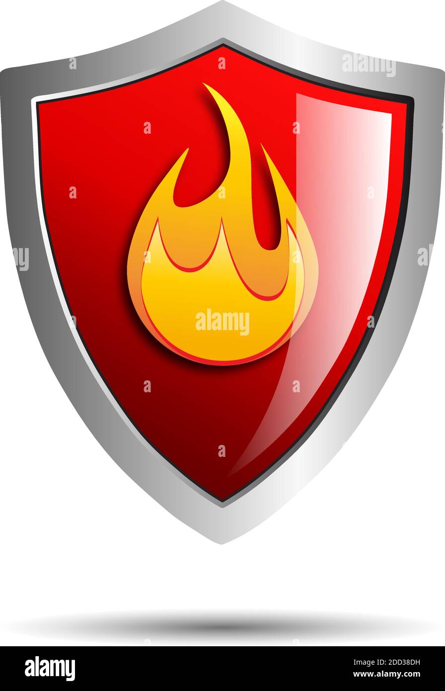 Vector sign Shield secure fire Stock Vector Image & Art - Alamy