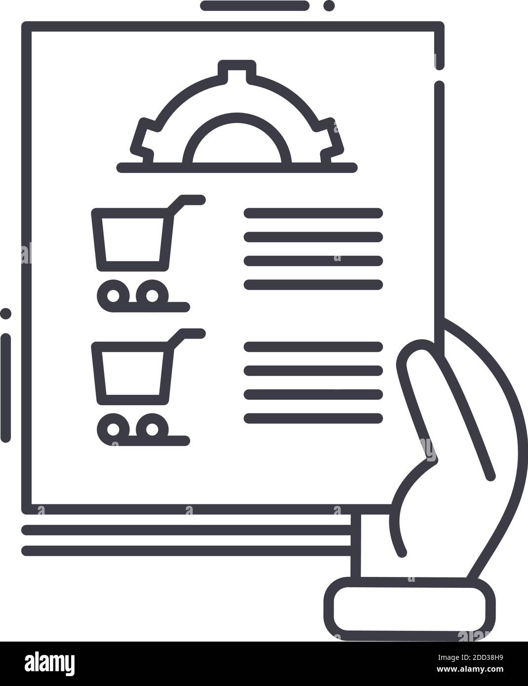 Order invoice icon, linear isolated illustration, thin line vector, web ...