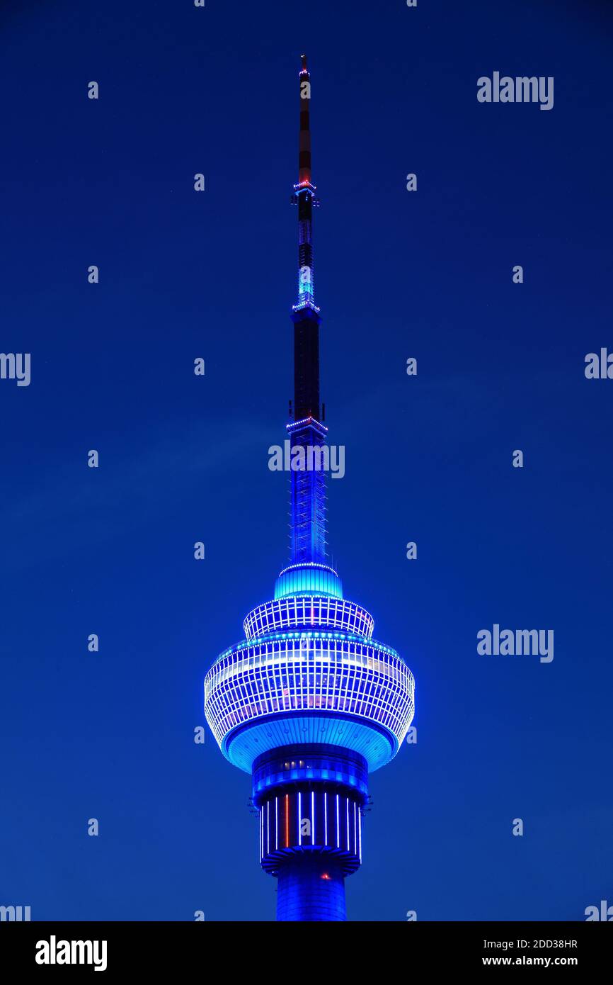 The central TV tower revolving restaurant Stock Photo - Alamy