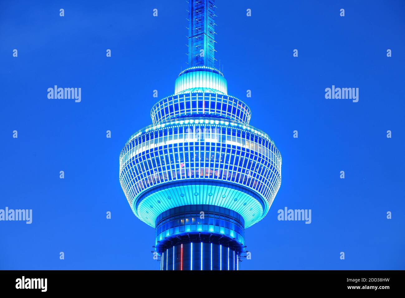 The central TV tower revolving restaurant Stock Photo - Alamy
