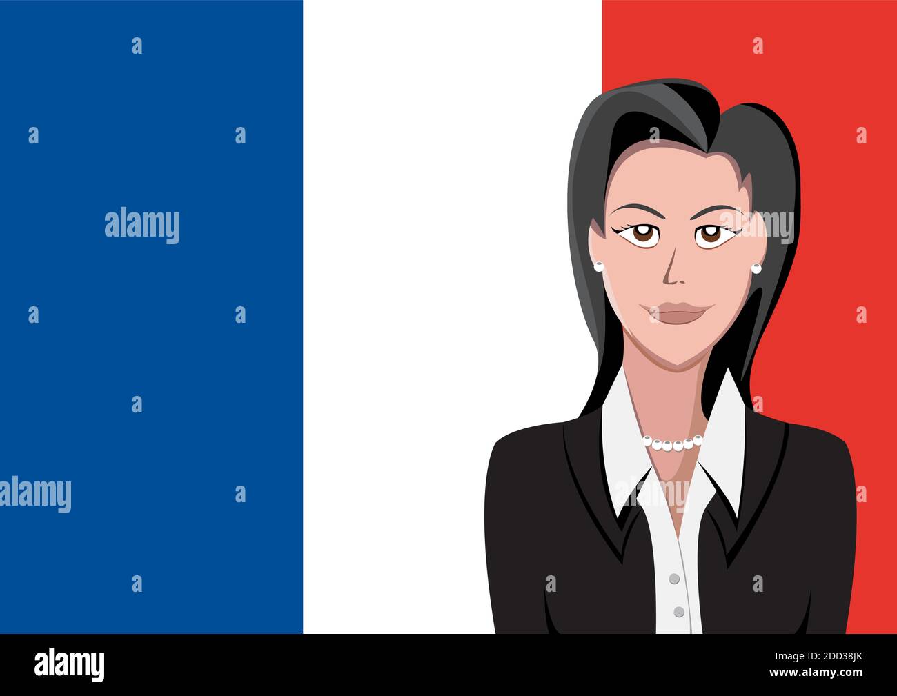 French people front of the flag Stock Vector Image & Art - Alamy