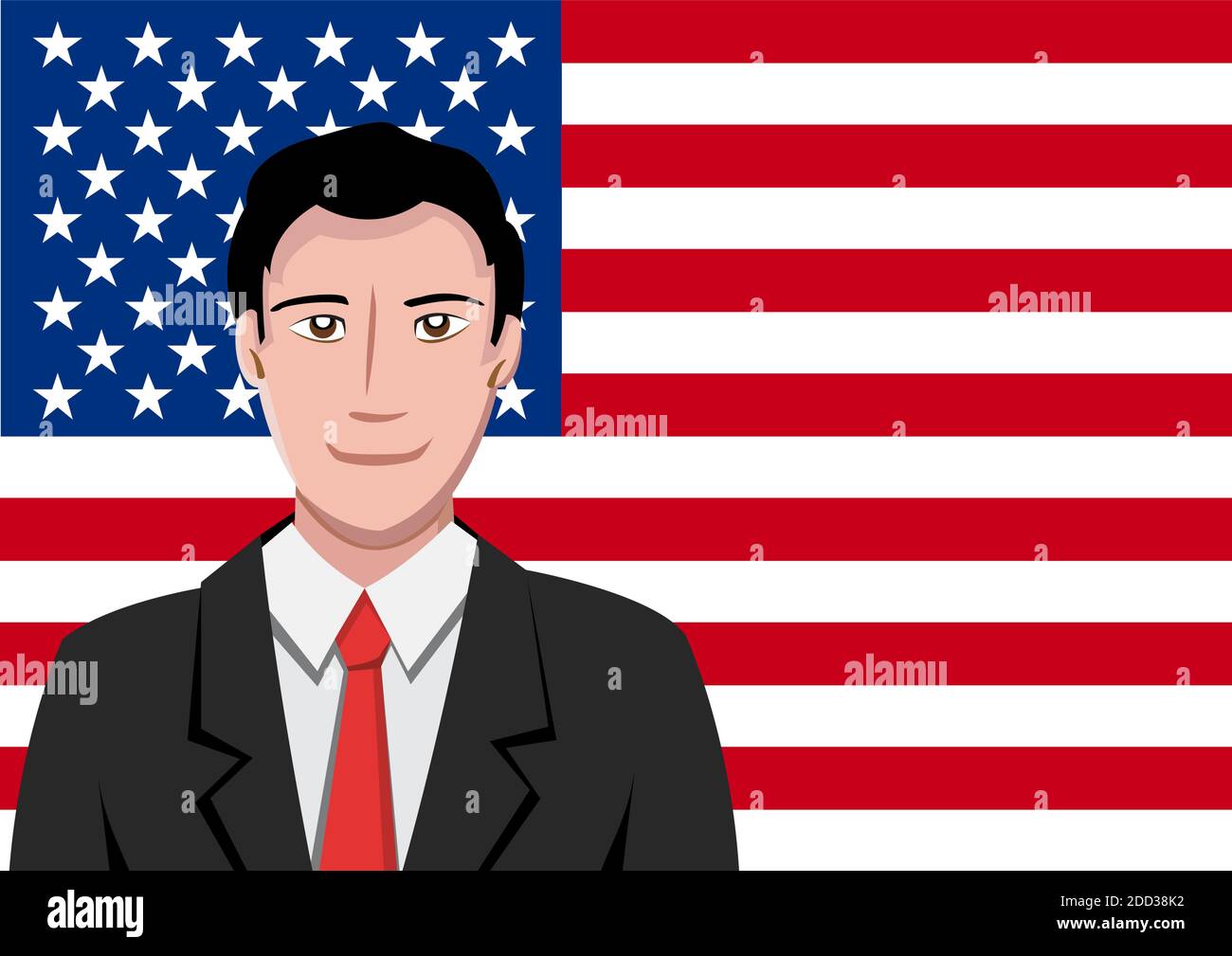 American people front of the flag Stock Vector Image & Art - Alamy