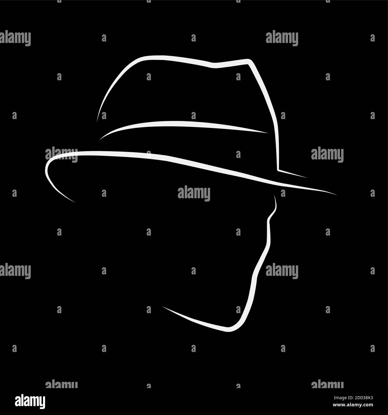 Vector sign Man with hat Stock Vector Image & Art - Alamy