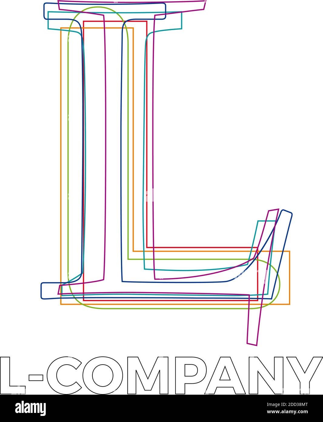 Vector sign linear letter L Stock Vector Image & Art - Alamy