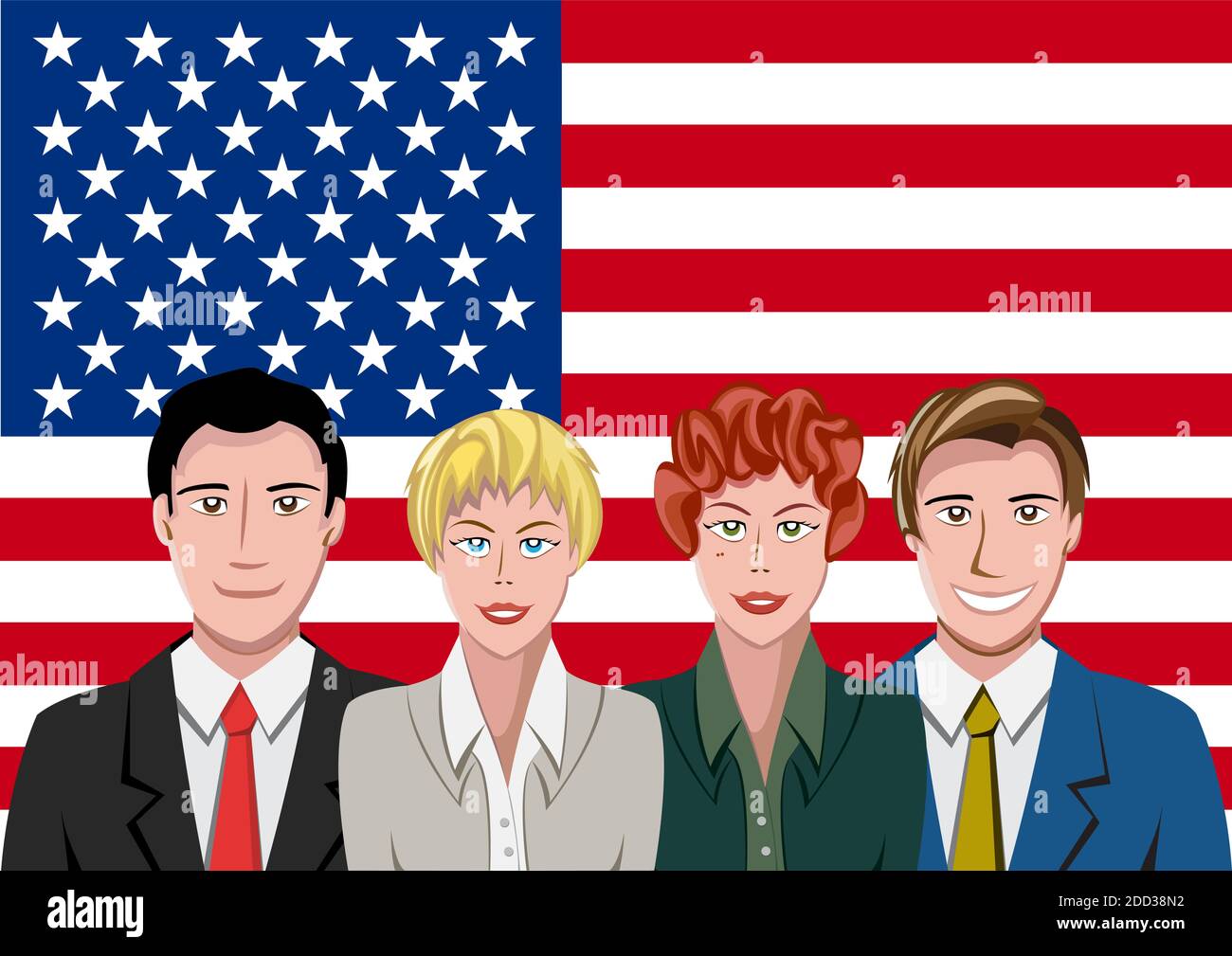 American people Stock Vector Images - Alamy