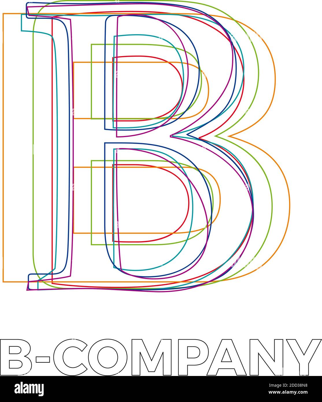 Vector sign linear letter B Stock Vector Image & Art - Alamy