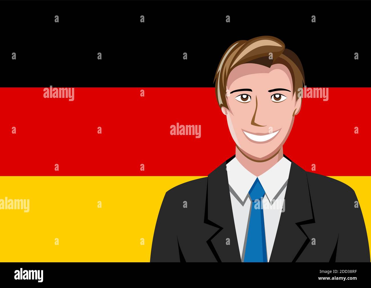 German people front of the flag Stock Vector Image & Art - Alamy