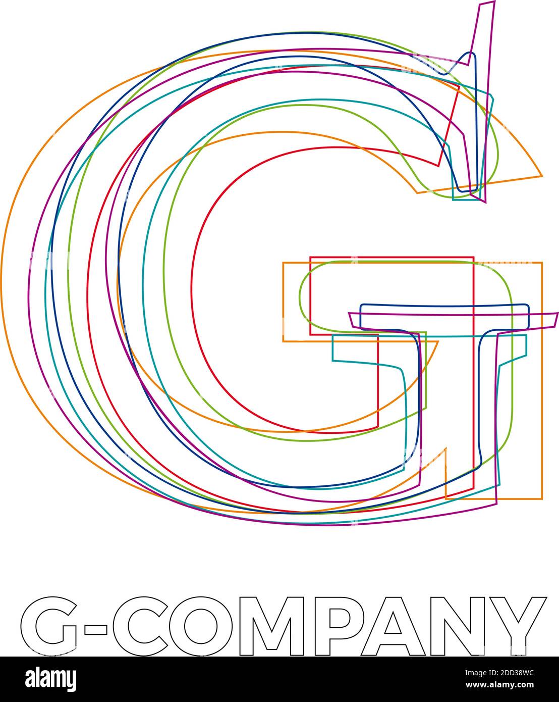 Vector sign linear letter G Stock Vector Image & Art - Alamy