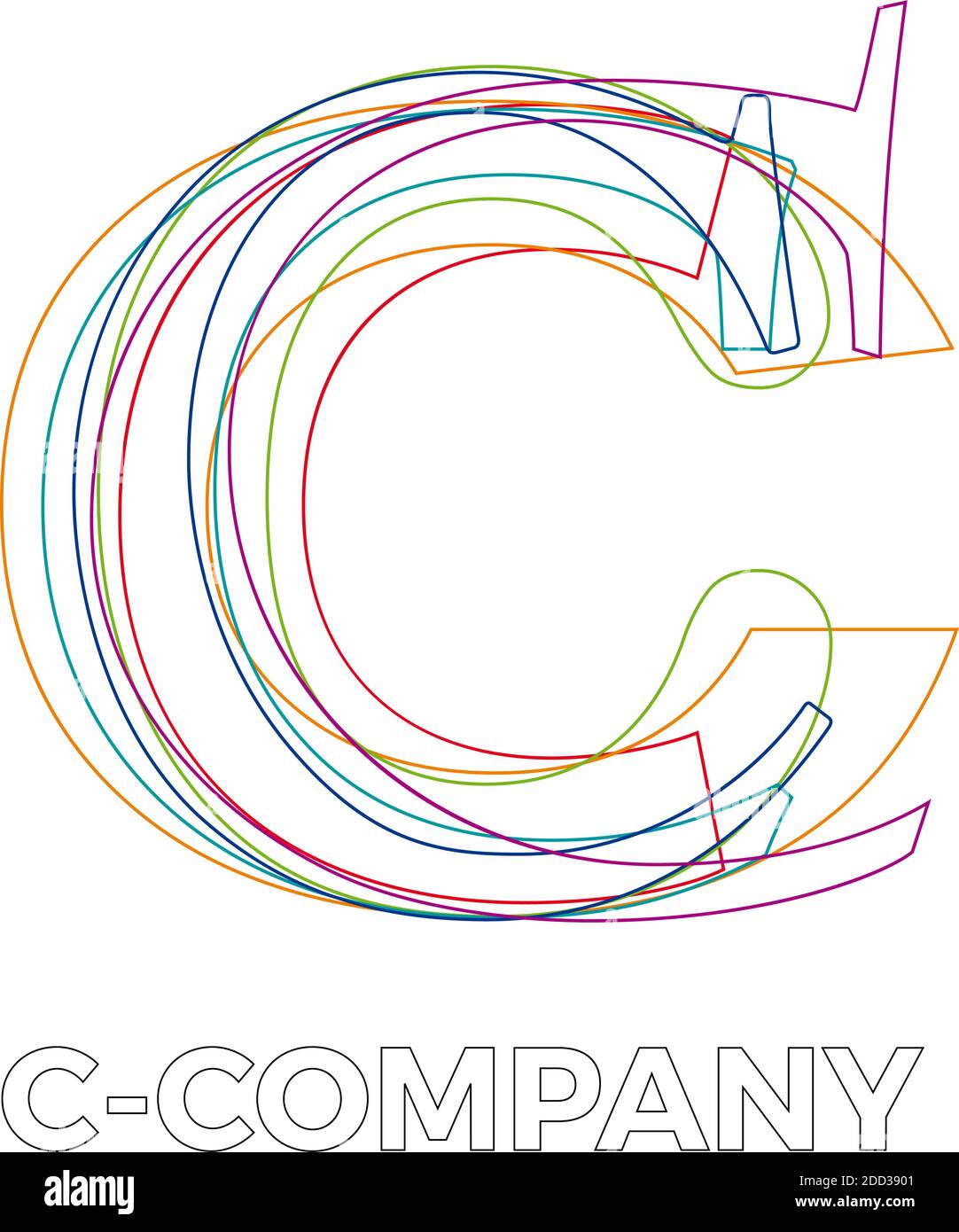 Vector sign linear letter C Stock Vector Image & Art - Alamy