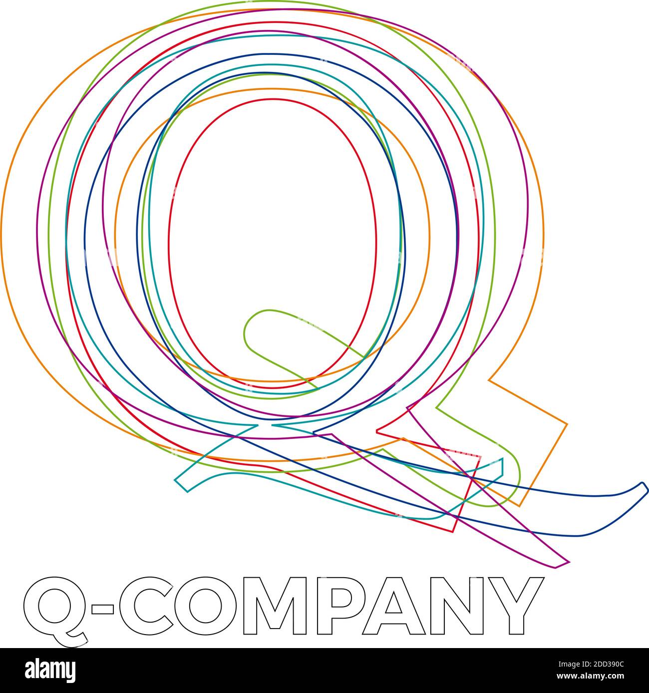 Vector sign linear letter Q Stock Vector Image & Art - Alamy