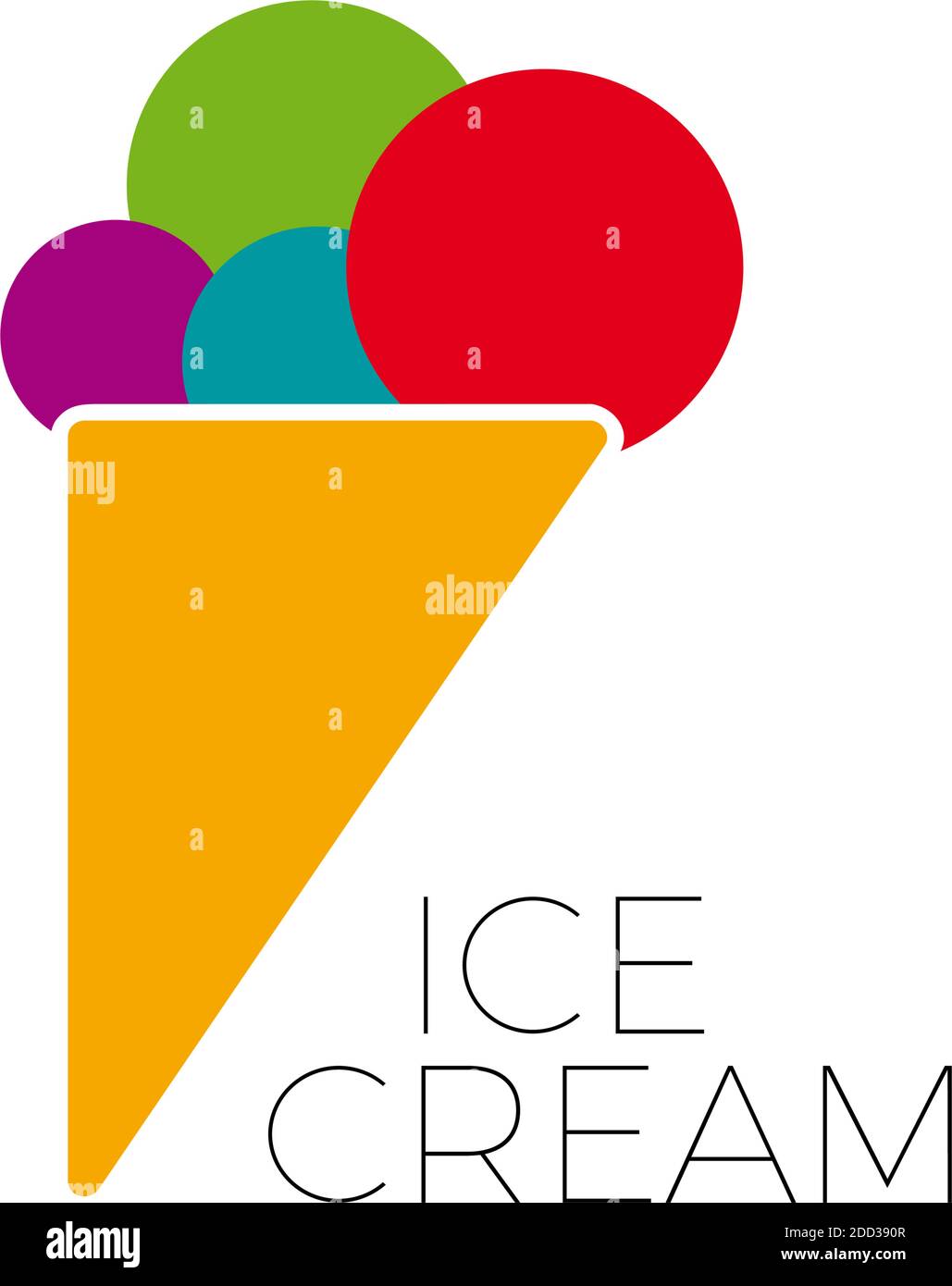 Vector sign abstract ice cream Stock Vector Image & Art - Alamy