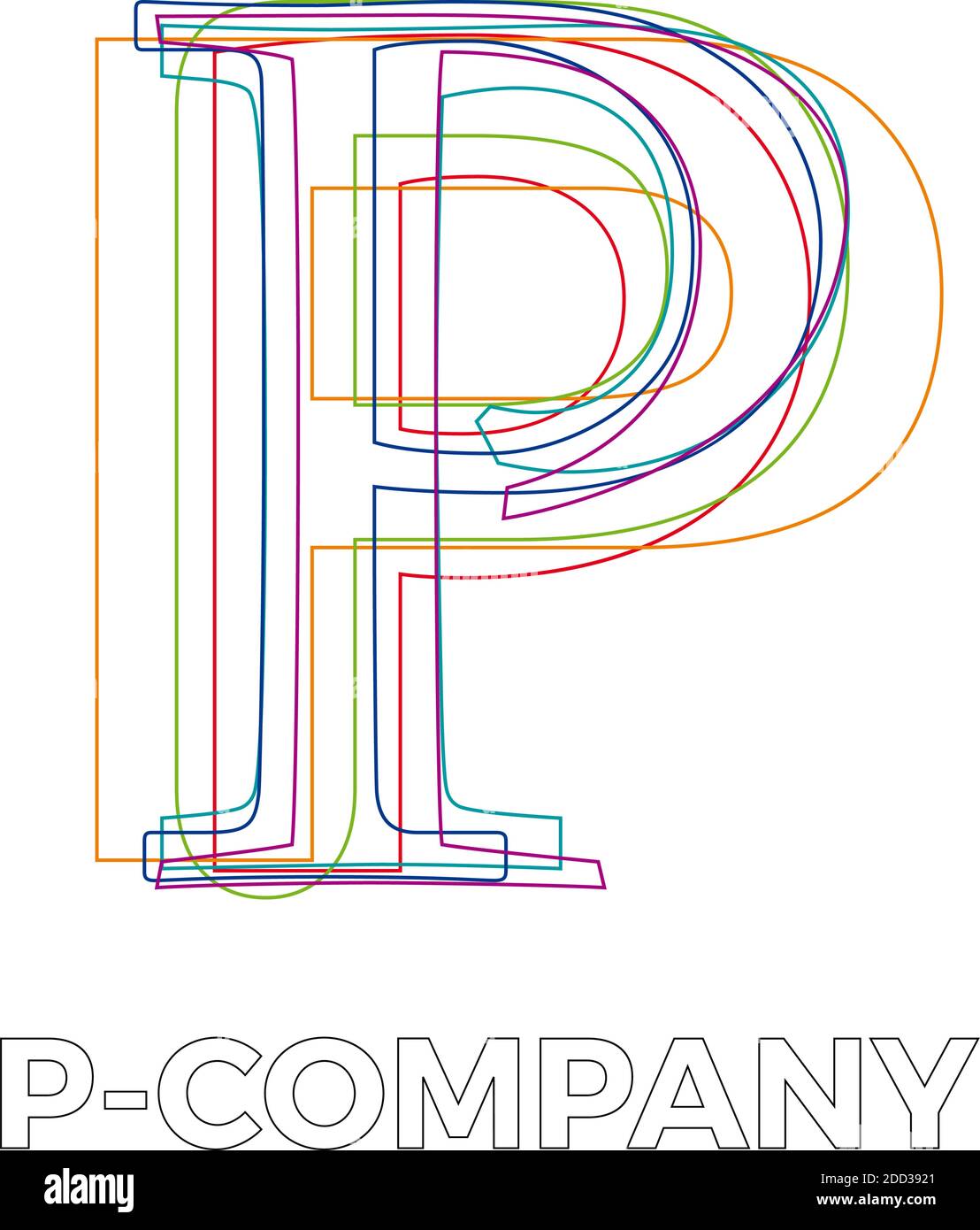 Vector sign linear letter P Stock Vector Image & Art - Alamy