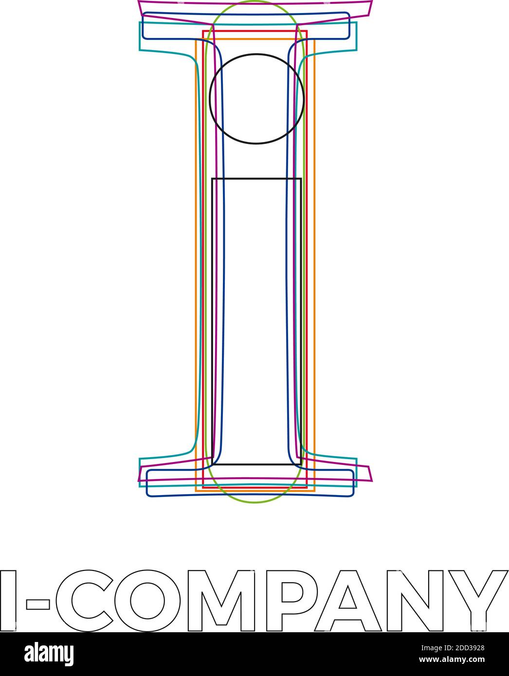 Vector sign linear letter I Stock Vector Image & Art - Alamy