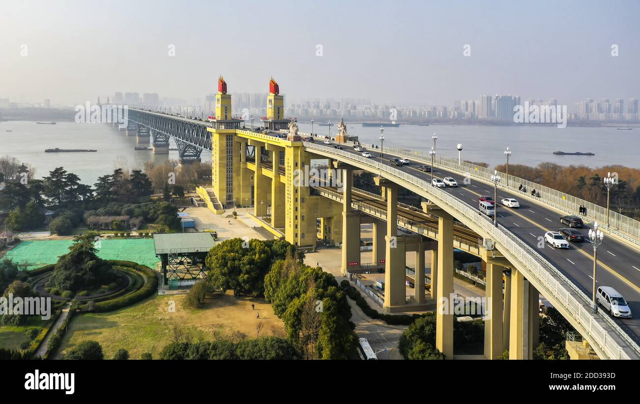 Nanjing Yangtze river bridge, located in nanjing gulou shimonoseki ...