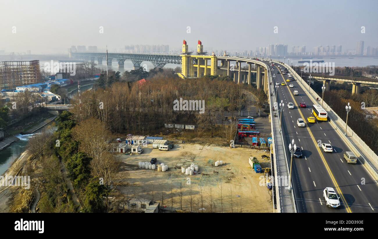 Nanjing Yangtze river bridge, located in nanjing gulou shimonoseki ...