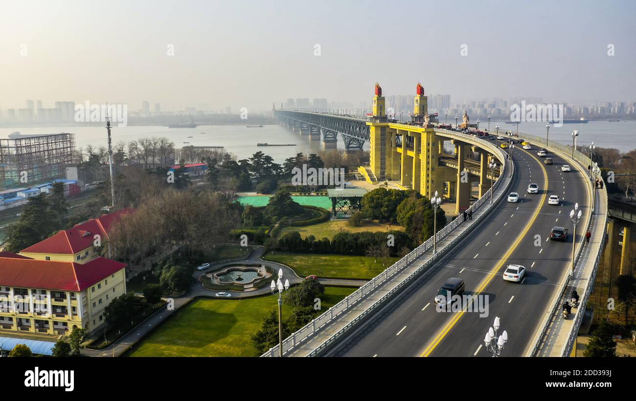 Nanjing Yangtze river bridge, located in nanjing gulou shimonoseki ...