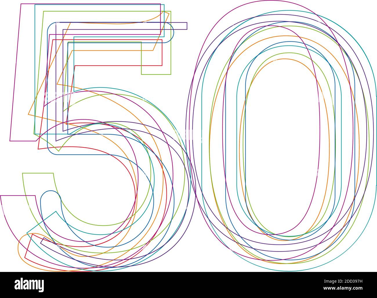number 50 in outline Stock Vector Image & Art - Alamy