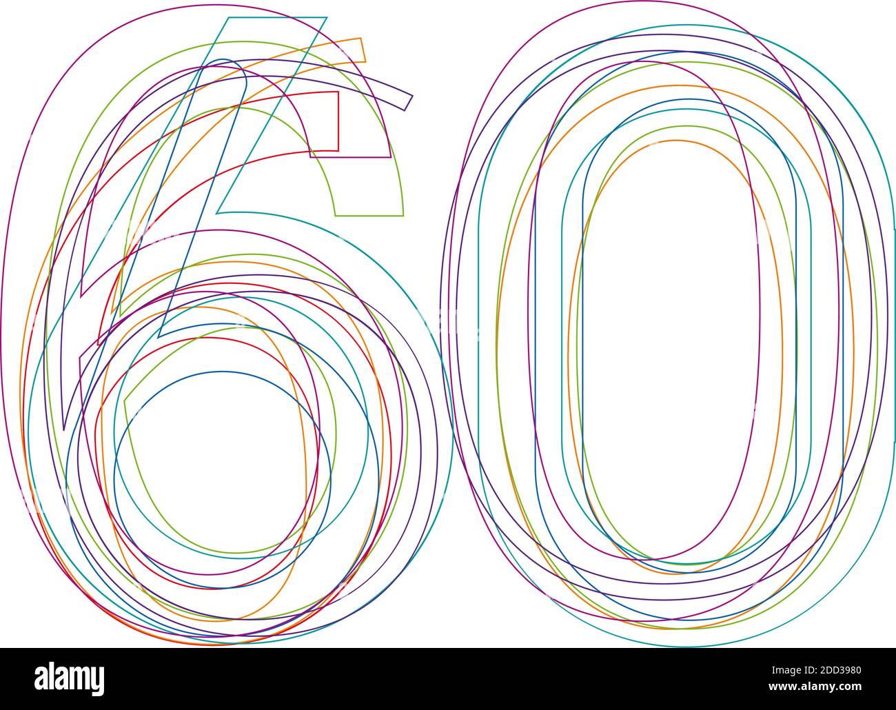 number 60 in outline Stock Vector Image & Art - Alamy