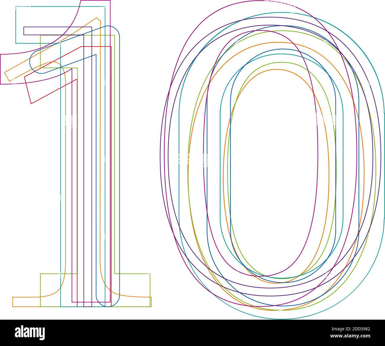 number 10 in outline Stock Vector Image & Art - Alamy