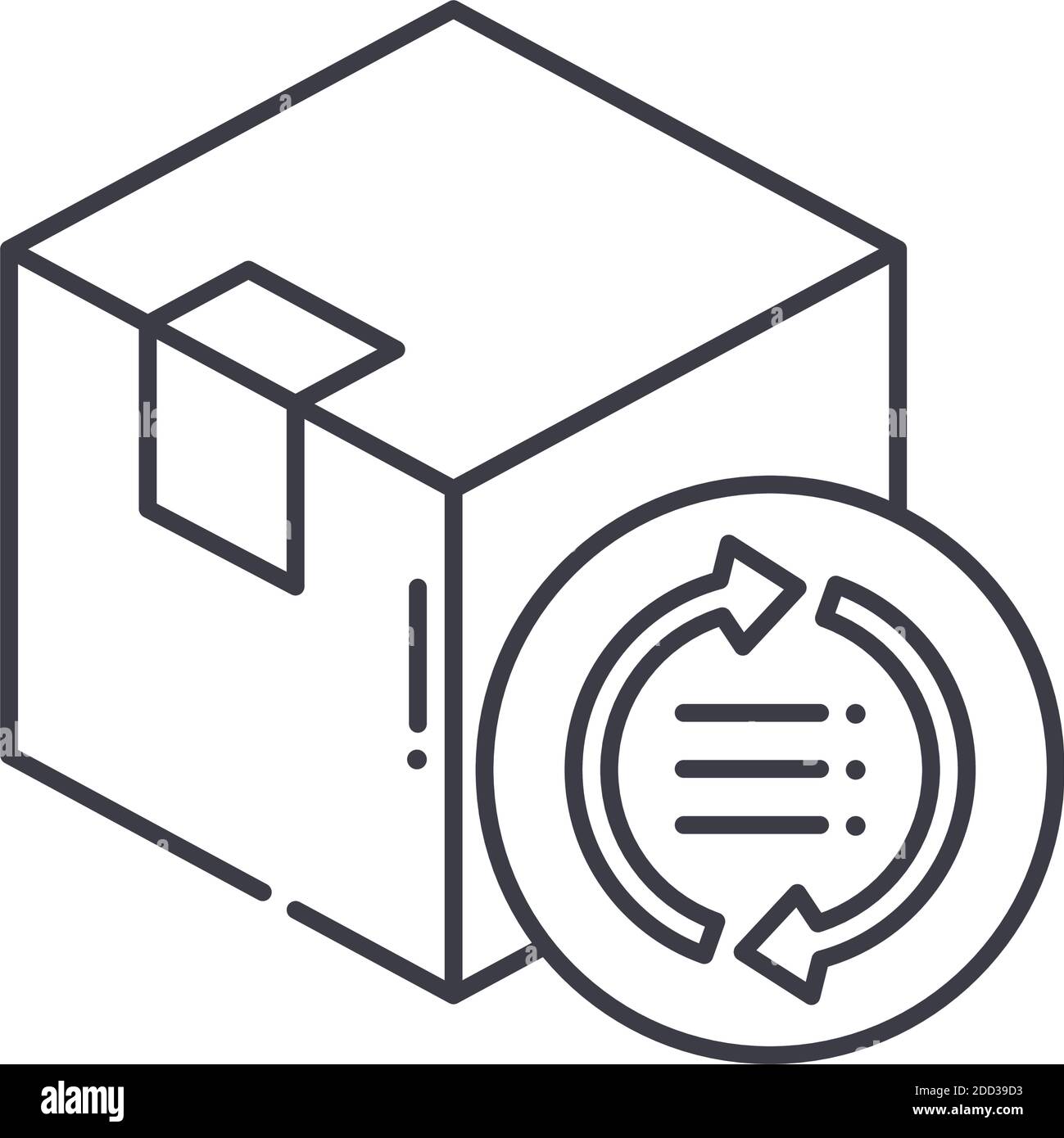Order fulfillment icon, linear isolated illustration, thin line vector ...