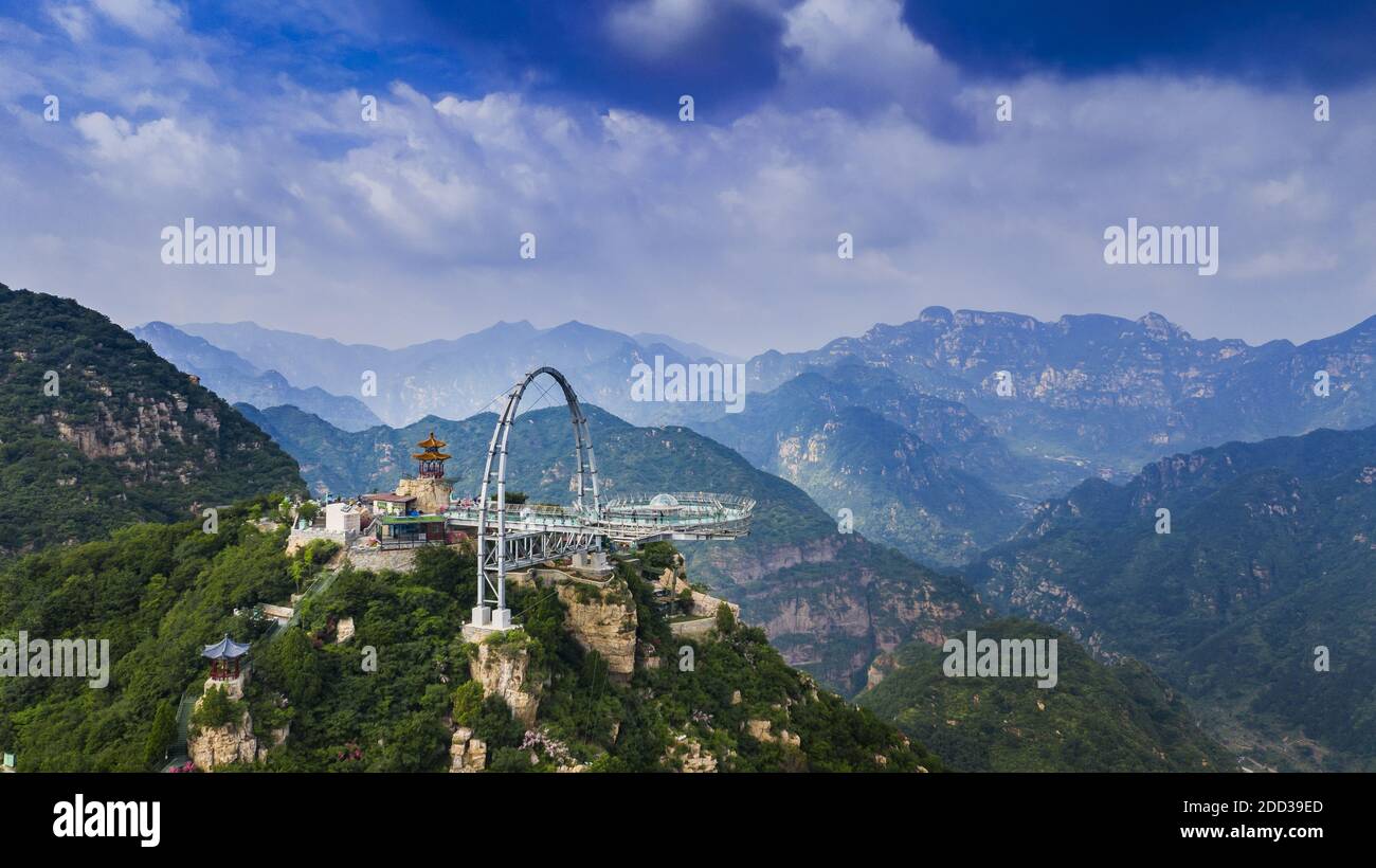 Pinggu glass plank road located at Beijing pinggu district township ...
