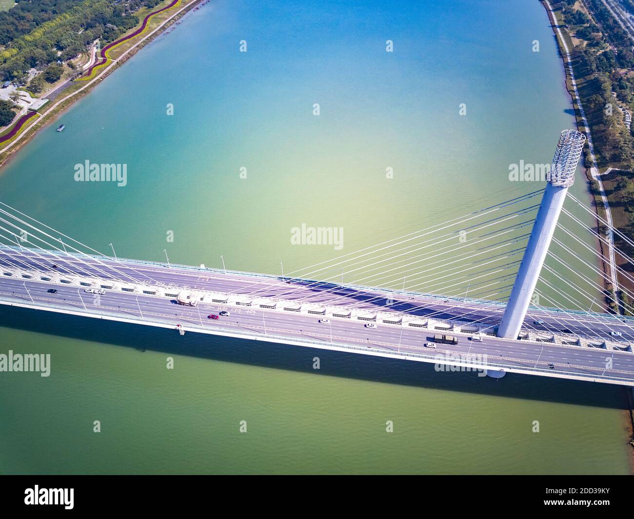 Cityscape of Wuxiang Bridge in Nanning, Guangxi, China Stock Photo - Alamy