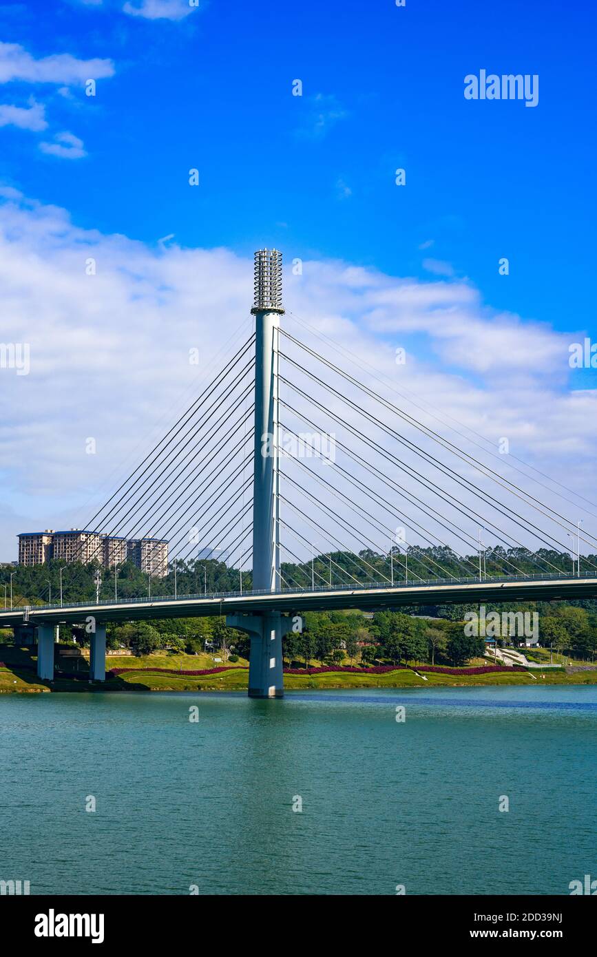 Cityscape of Wuxiang Bridge in Nanning, Guangxi, China Stock Photo - Alamy