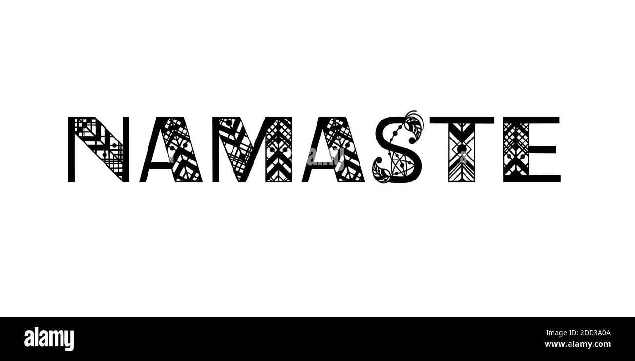 Namaste saying Stock Vector Images - Alamy