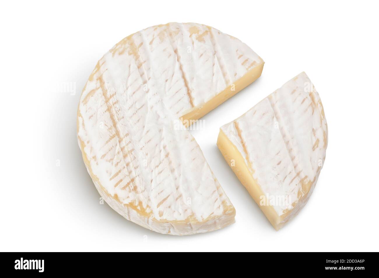 Camembert cheese isolated on white background with clipping path and ...
