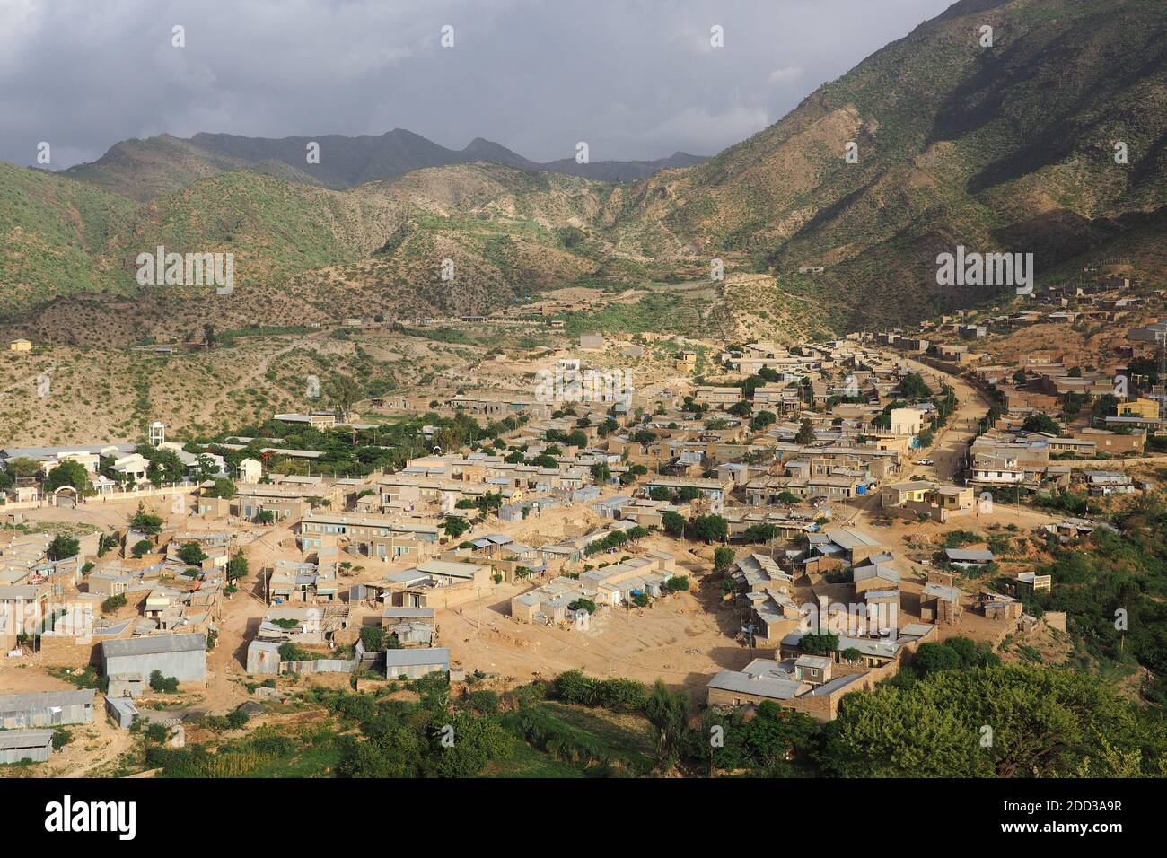 Tigray, Ethiopia - 14 August 2018. : Small town near Alitena in Tigray ...