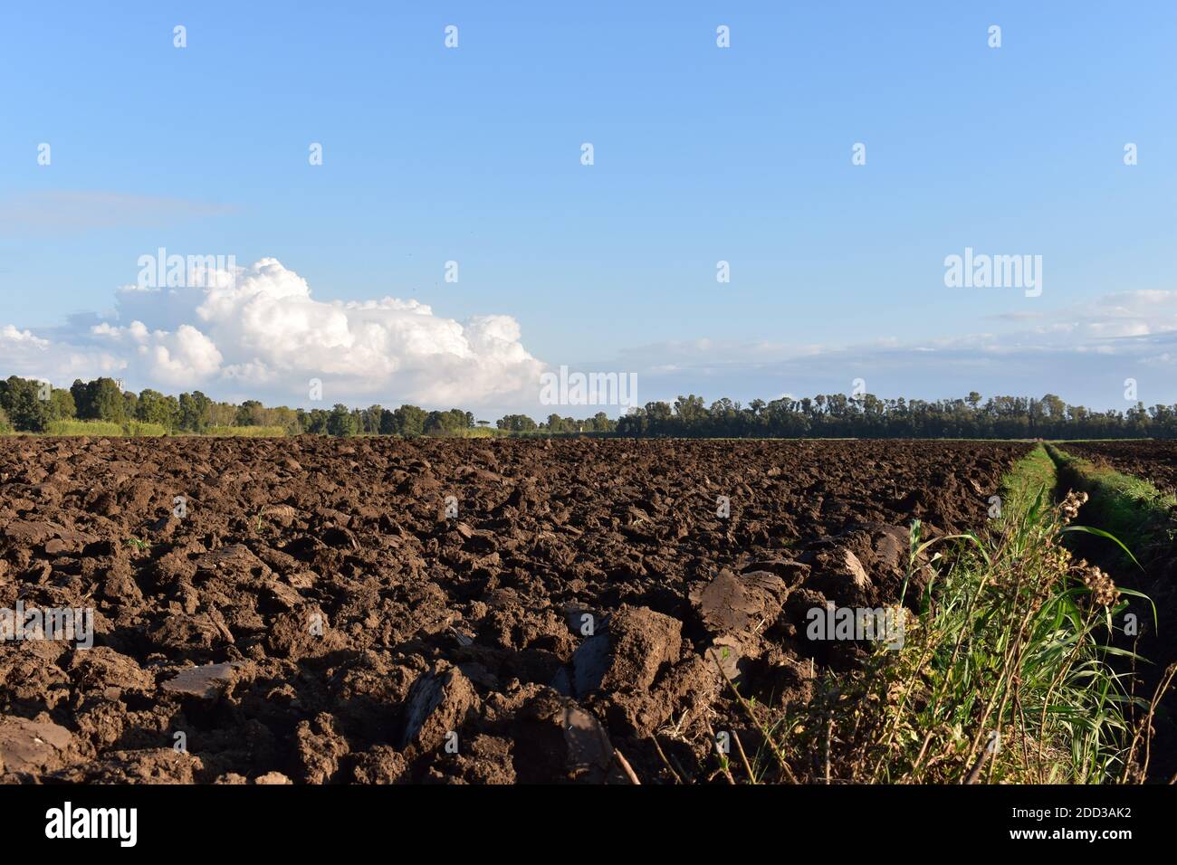 Nicely plowed italian soil near Rome. Mediterranean soil where italian ...