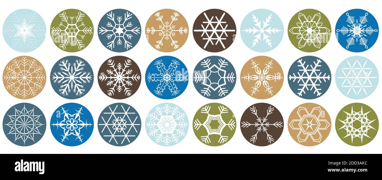 eps10 vector file with collection of different abstract snow flakes for ...