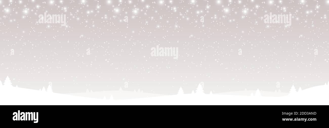 eps vector file showing a seamless christmas panorama header with fall ...