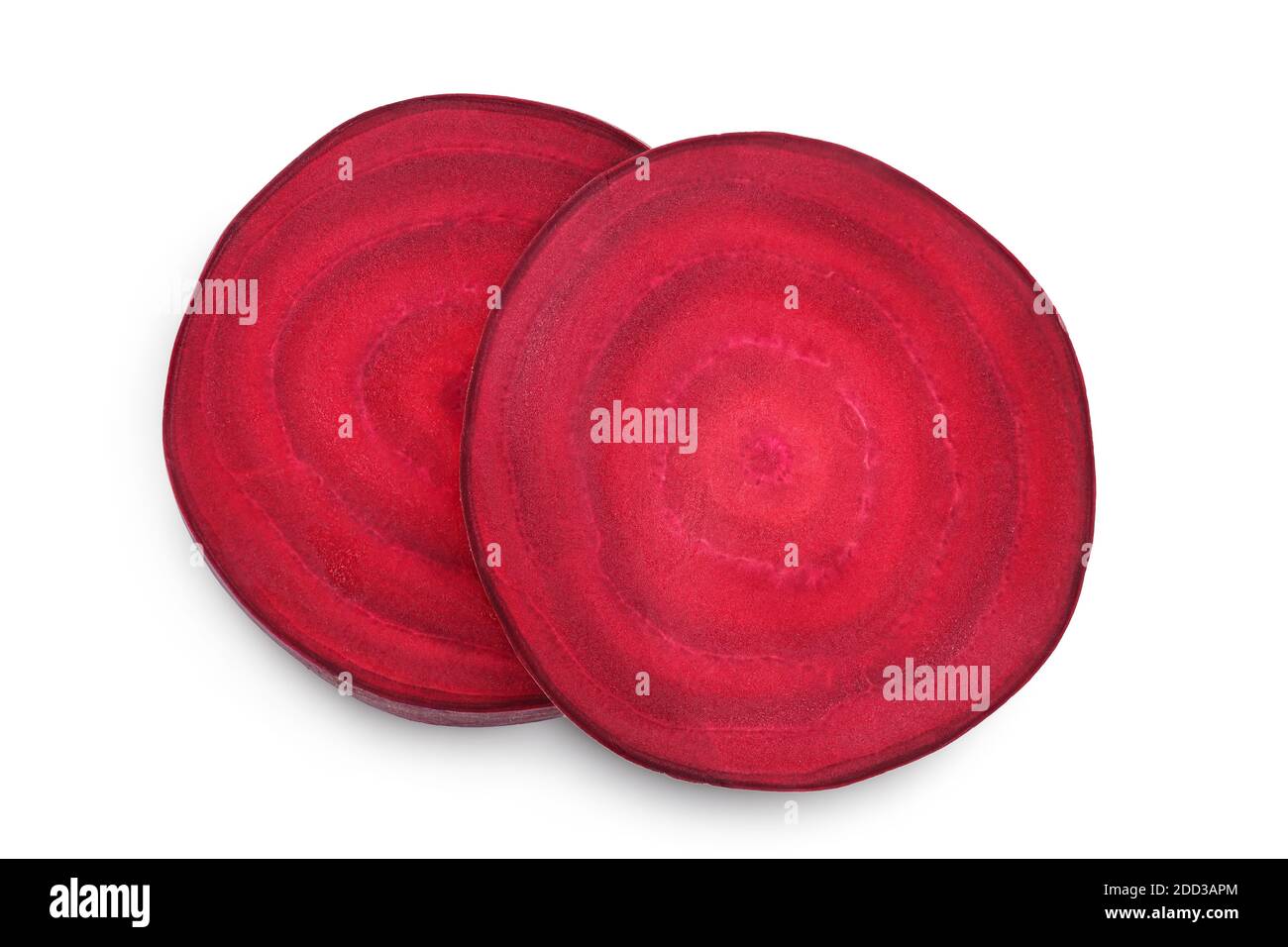 beetroot slices isolated on white background with clipping path and ...
