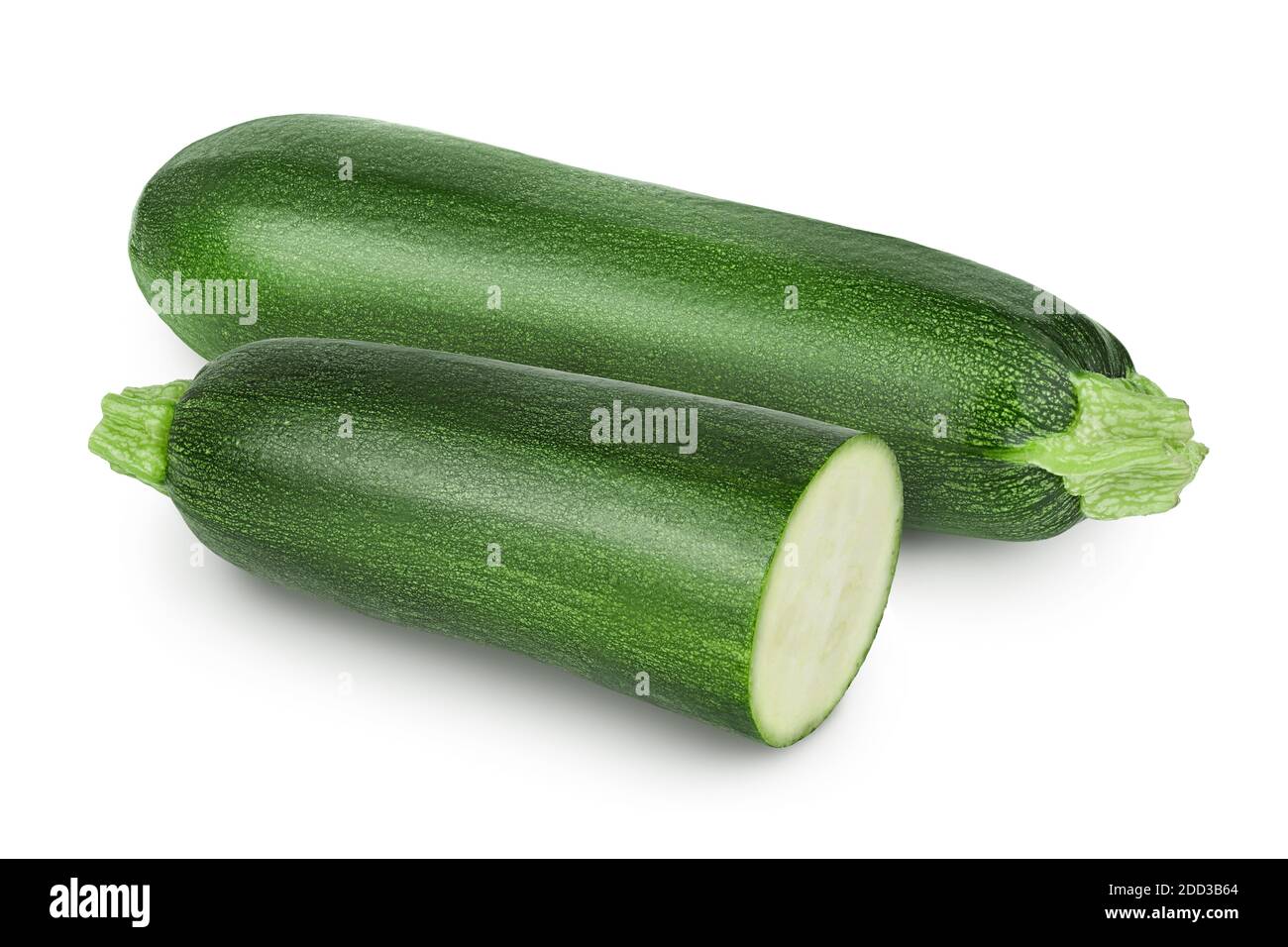 Fresh whole zucchini isolated on white background with clipping path ...