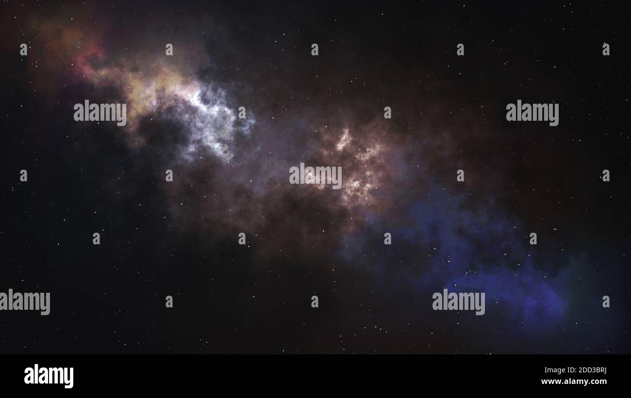 Abstract generated starry sky. Luminous stellar nebula Stock Photo - Alamy