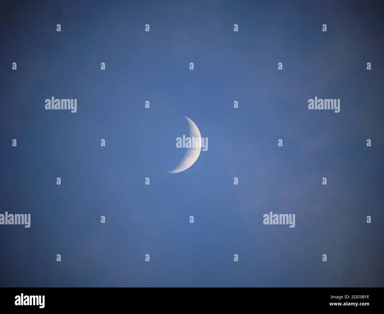 half moon at blue sky, background natural Stock Photo - Alamy