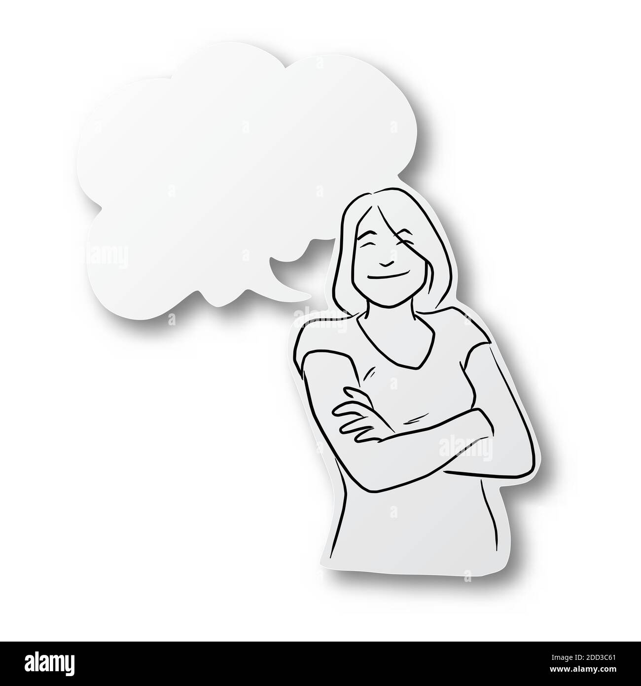 Woman crossed arms Stock Vector Images - Alamy