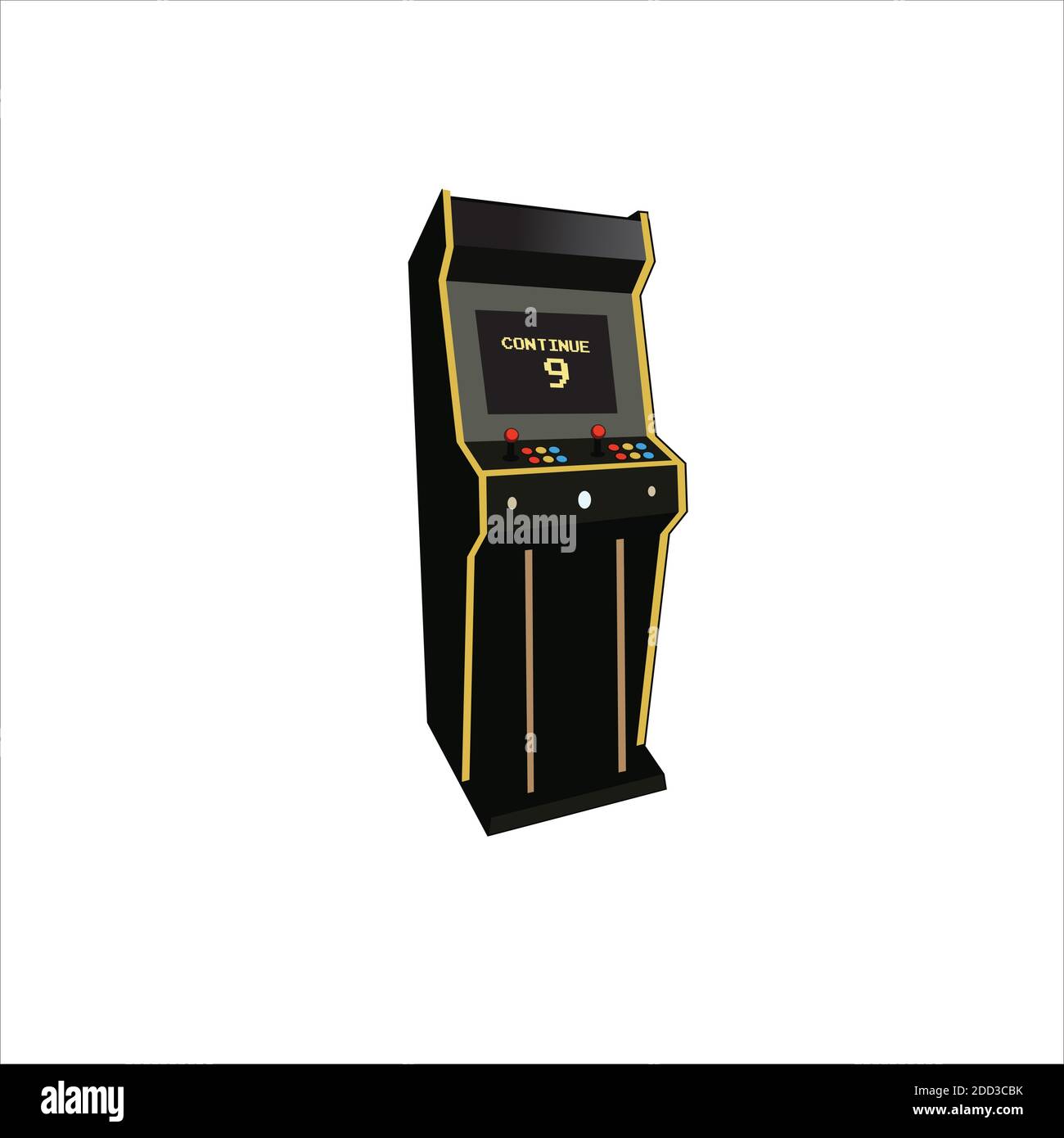 Classic arcade video game console illustration vector eps format ...