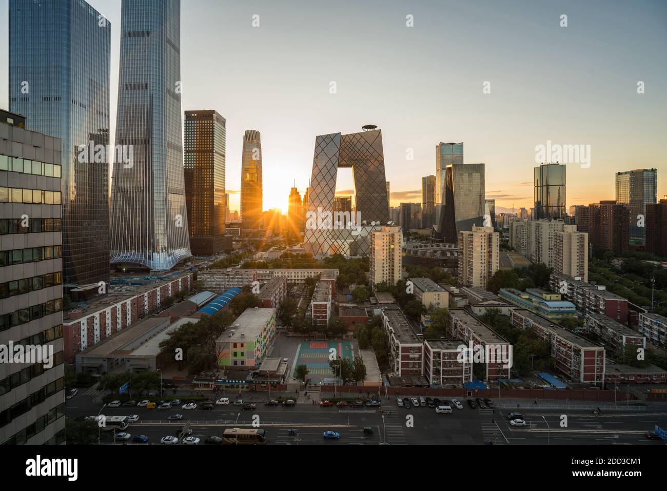 Beijing CBD city at night Stock Photo - Alamy