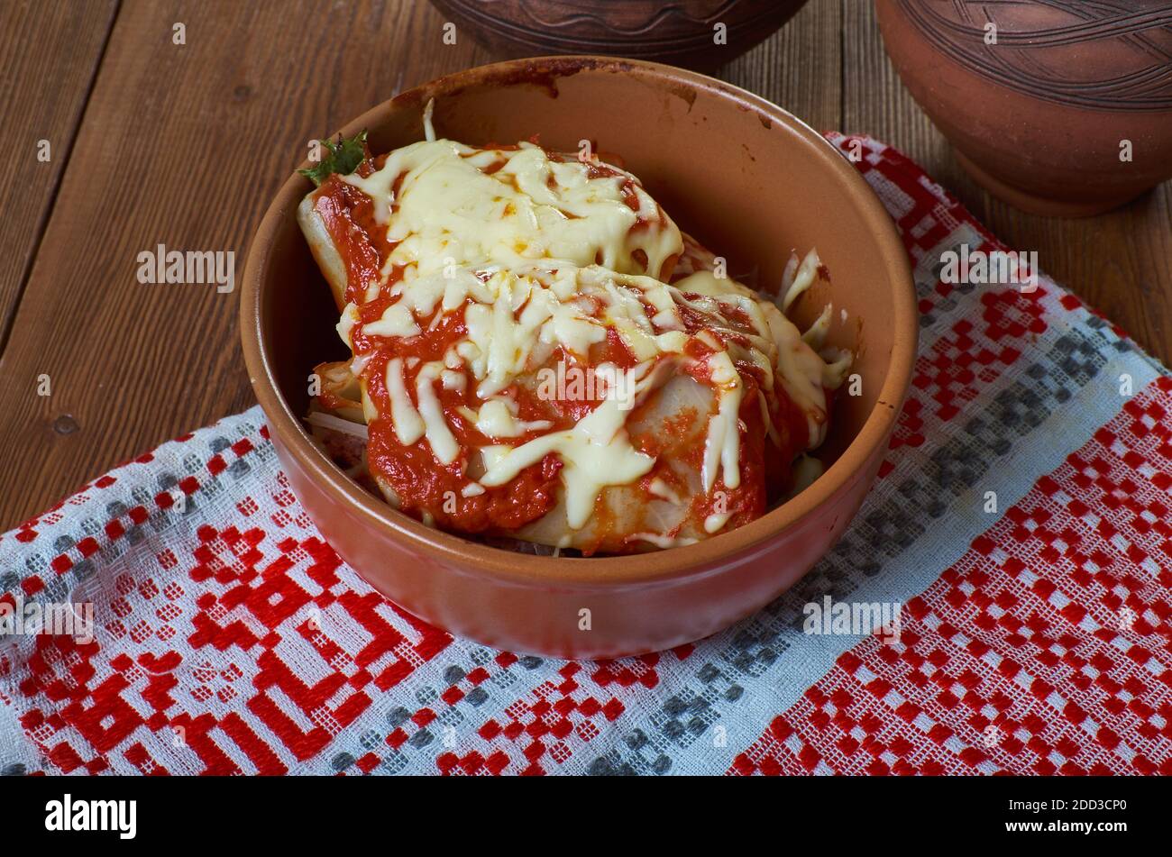 Sarmi guveche - Bulgarian Vegetable Casserole With Meat Stock Photo - Alamy