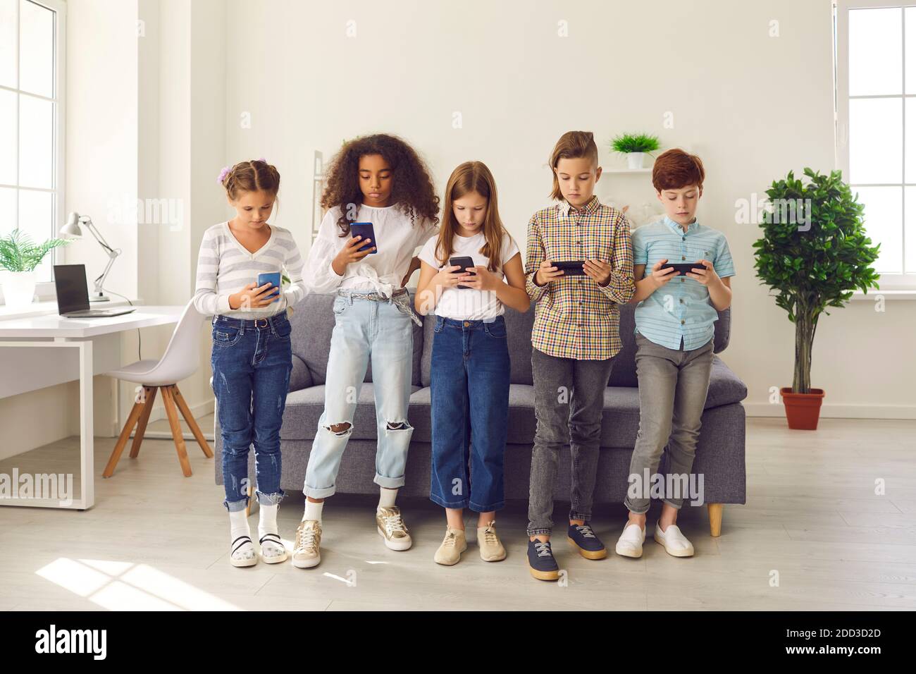 Preteen Girl Looking Cell Phone High Resolution Stock Photography and ...