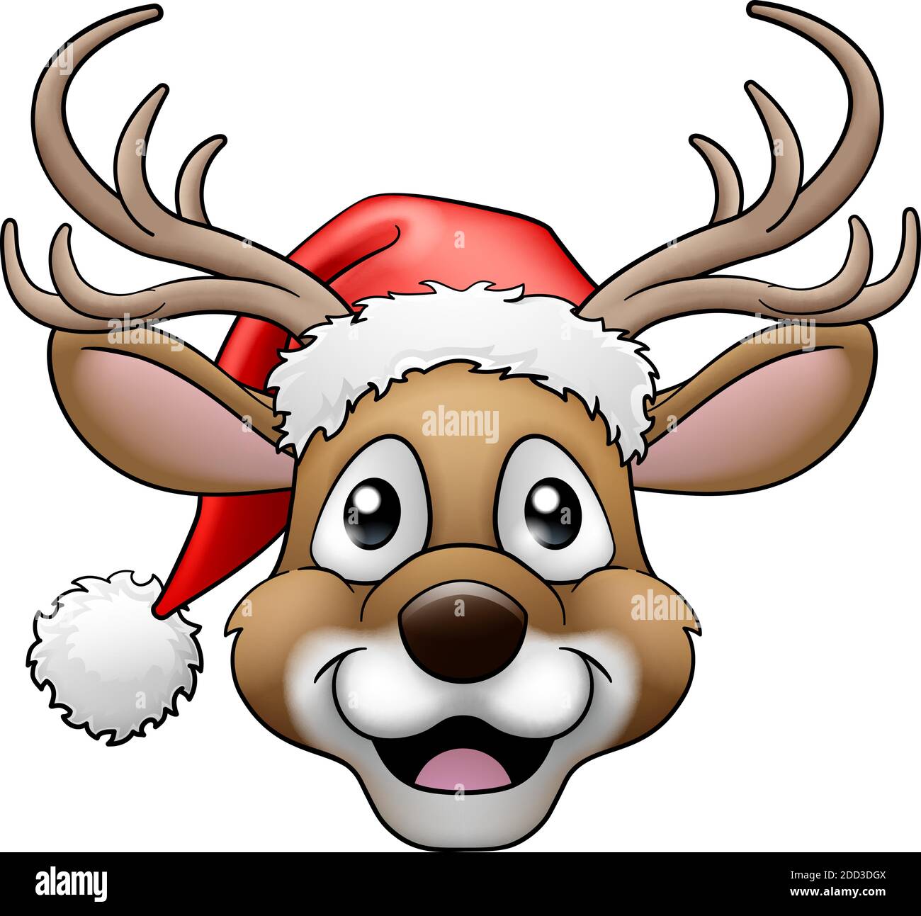 Christmas Cartoon Reindeer Character Stock Vector Image & Art - Alamy