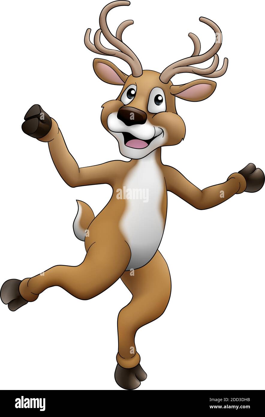 Christmas Reindeer Cartoon Stock Vector Image & Art - Alamy