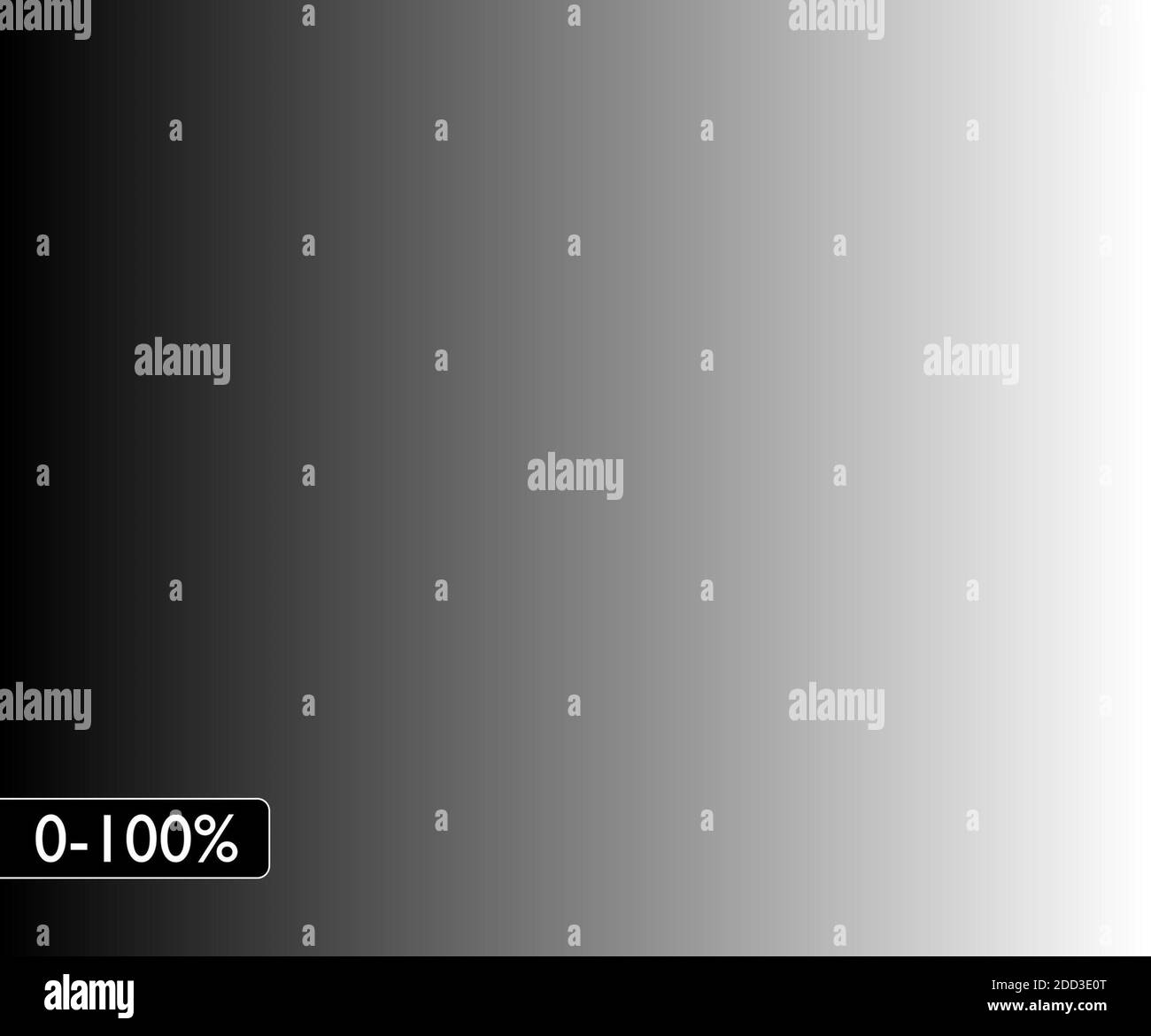 A scale black bright color gradation 0 to 100 percents Stock Photo - Alamy
