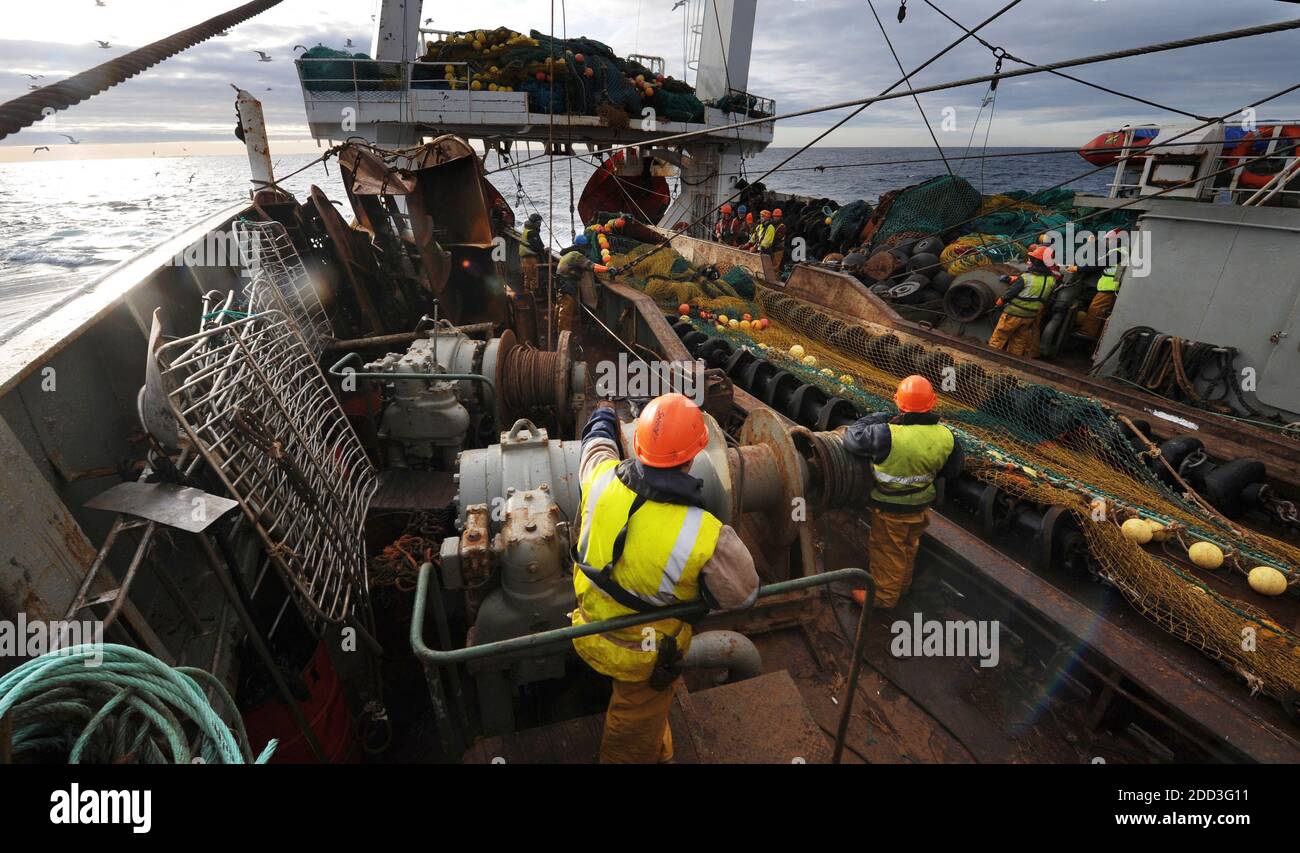 Deep-sea fishing in the Norwegian Sea on board the trawler “Grande ...